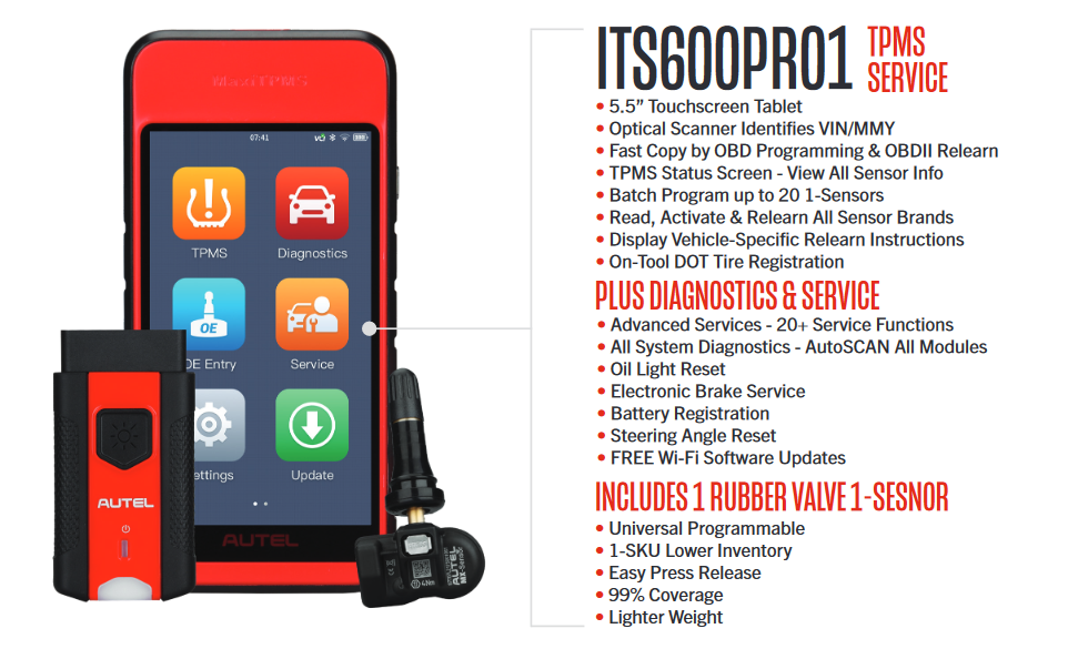Autel Maxi TPMS ITS600PRO – Vampa Tire Supplies