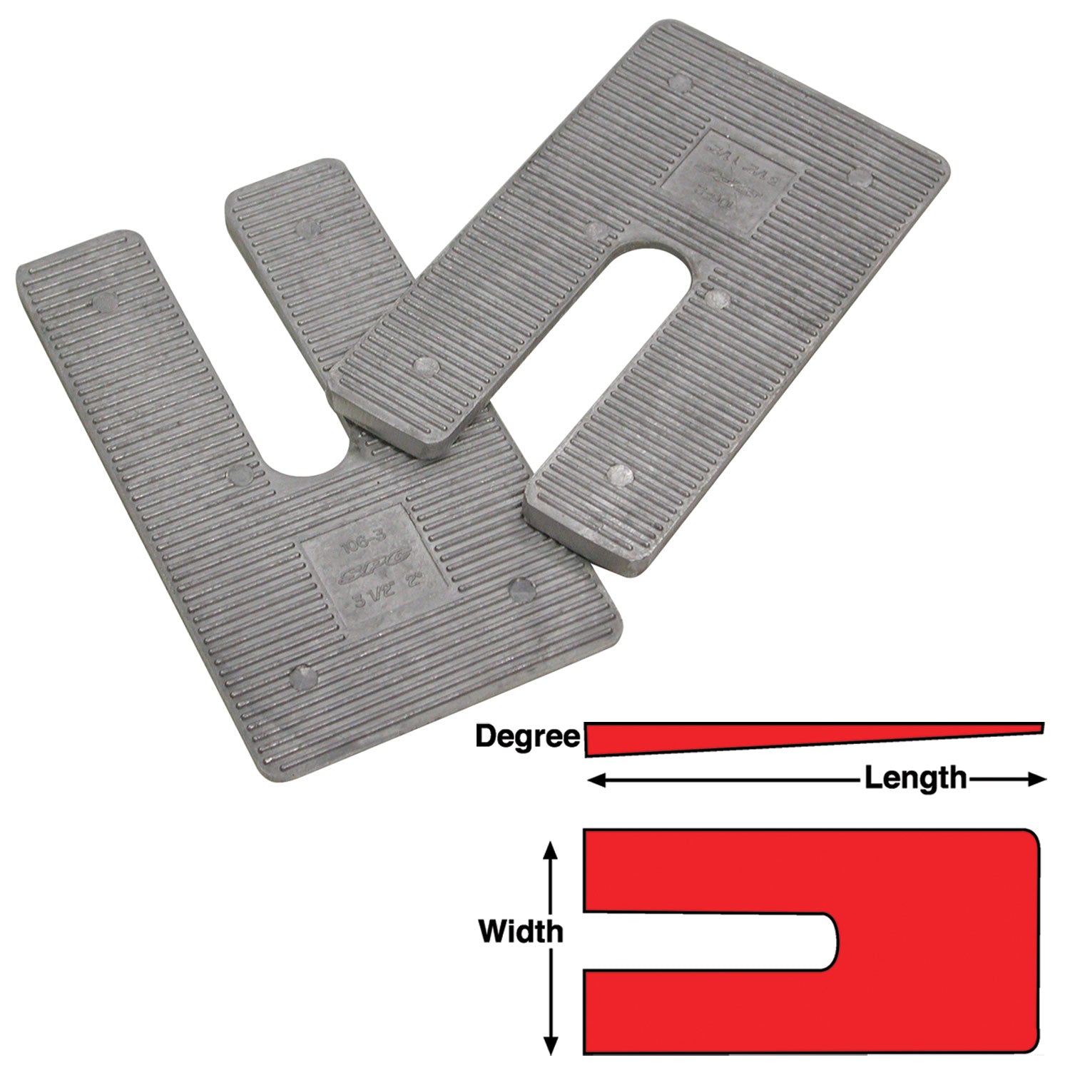 Specialty Products 10622 Aluminum Alloy Truck Shim 3.5 x 6.25 in. 1.5 ...