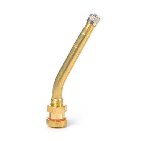V3-20-4 Brass Metric Truck Valve 1.00 + 2.38 in. 27 Deg. Angle (9.7 mm ...